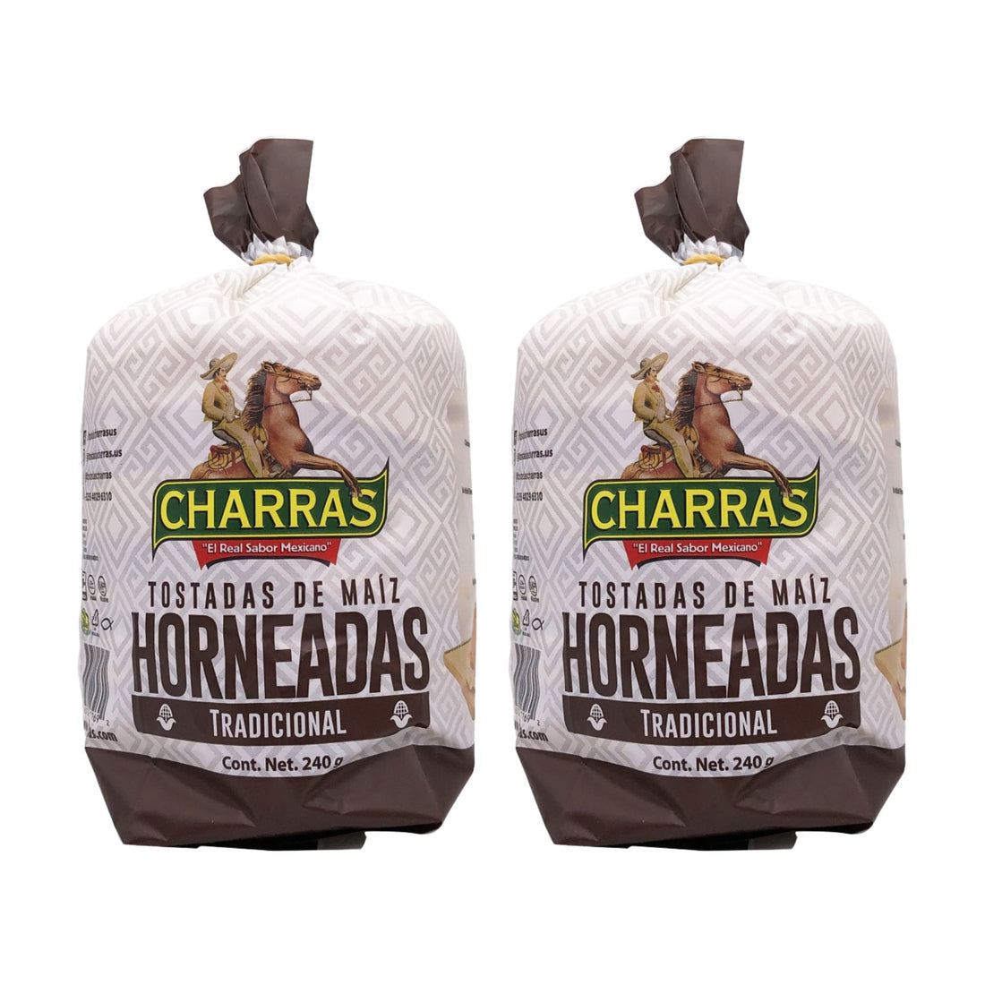 Tostadas horneadas / baked Tradicional of Charras 240g (Pack 2 ...